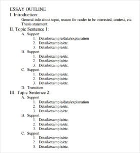 9+ Essay outline templates - Word Excel PDF Formats