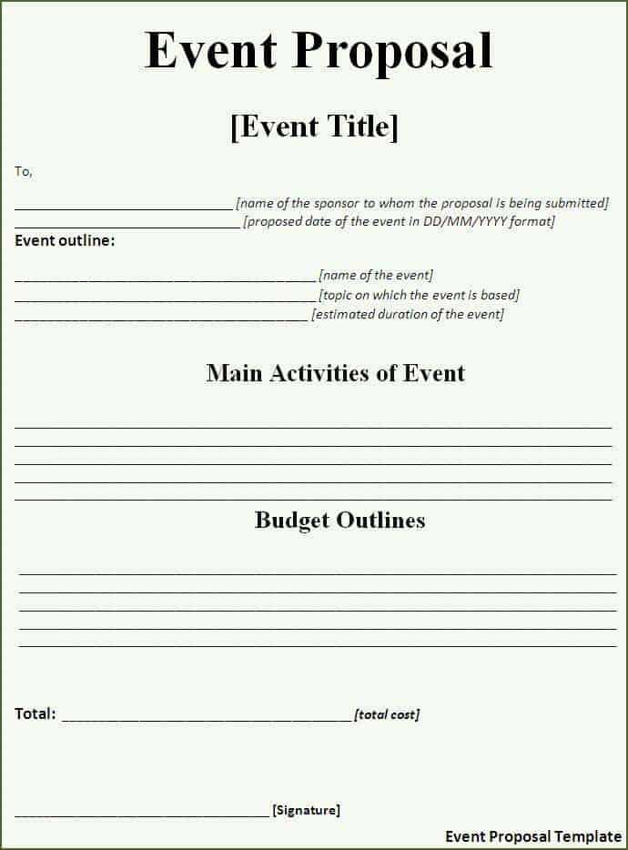 11 Event Proposal Sample Templates Word Excel PDF Formats 11 Event Proposal Sample Templates Word Excel PDF Formats