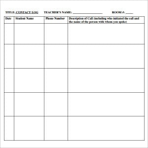 10+ Phone log Templates - Word Excel PDF Formats